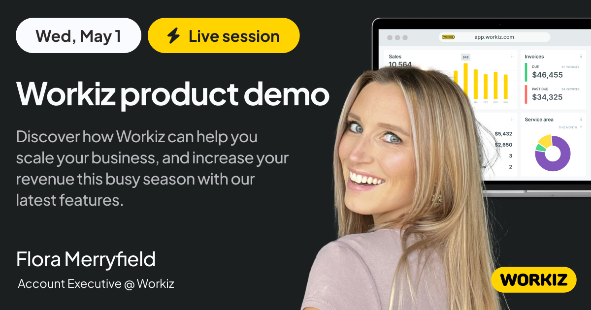 Live product demo. Workiz Webinar